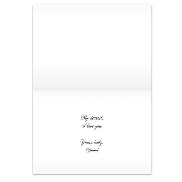 Personalized Greeting Cards - Heart of Roses