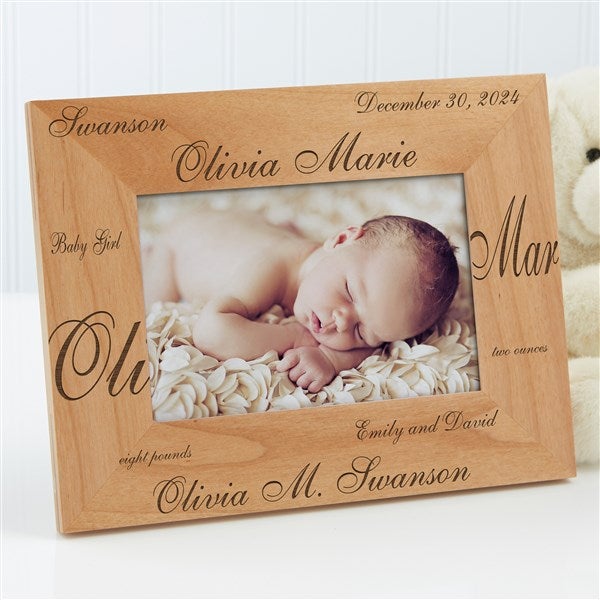 Personalized Newborn Baby Wood Frame - Our New Arrival Collection