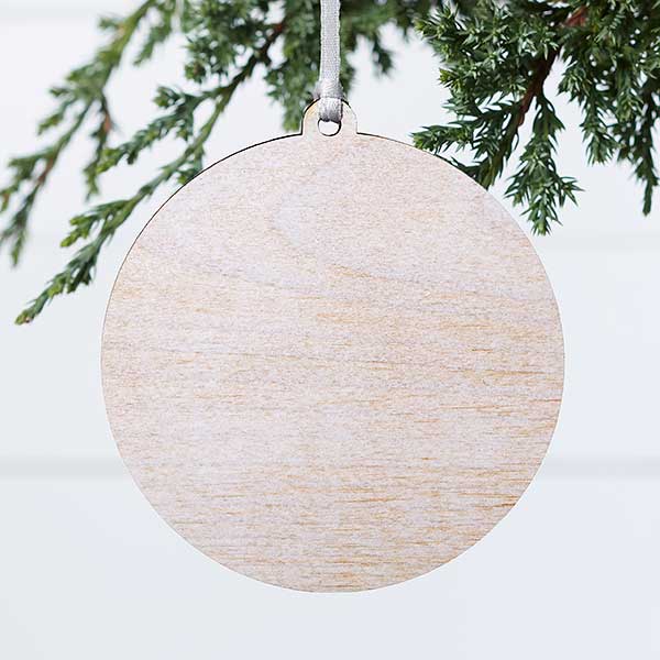 Custom Photo Christmas Ornament - 1 Sided Wood