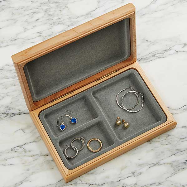 Personalized Wooden Jewelry Box Engraved for Mom