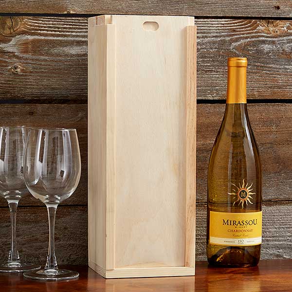 Floral Anniversary Personalized Wooden Wine Box