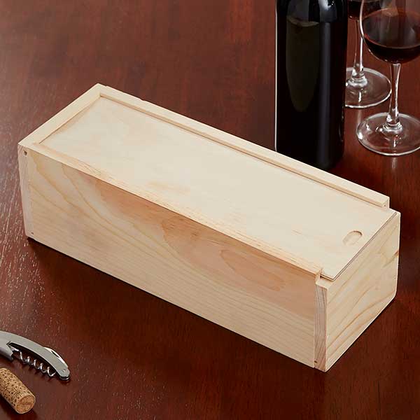 Engraved Wood Wine Box - Pairs Well With