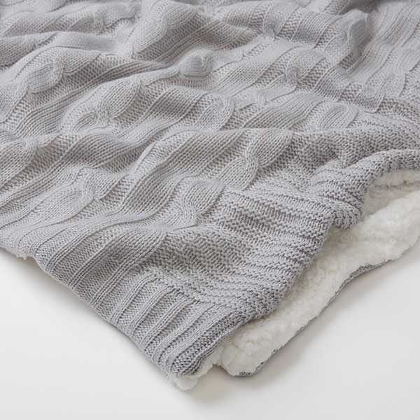 Family Love Personalized 50x60 Grey Knit Throw Blanket