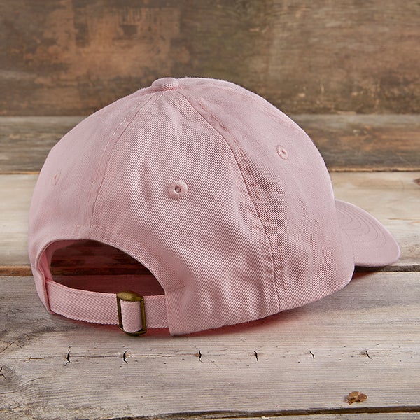 Ombre Initial Embroidered Pink Baseball Cap