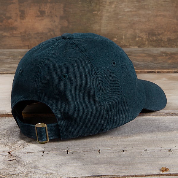 Classic Kids Embroidered Name Patch Baseball Cap - Navy Blue