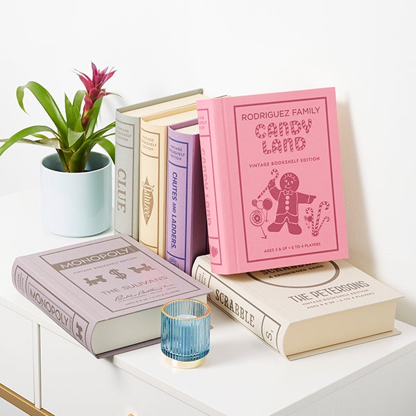 Personalized Scrabble Board Game - Vintage Bookshelf Edition