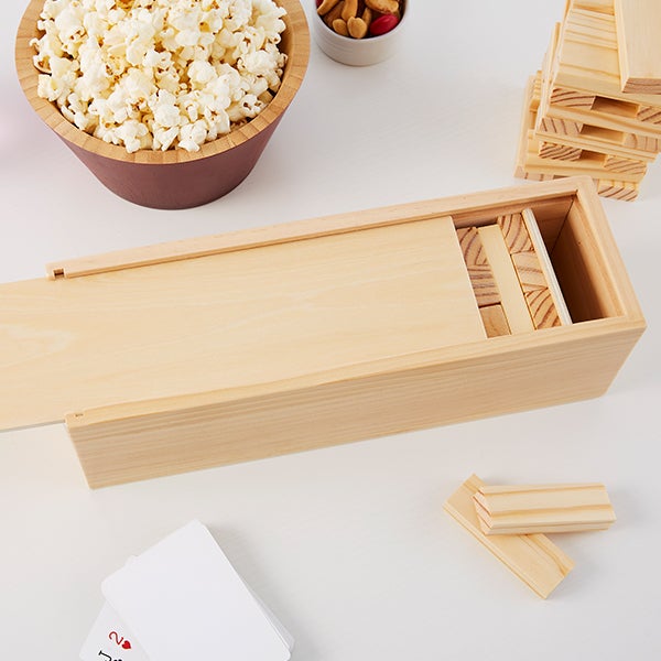 Personalized Jumbling Tower Game With Wood Case