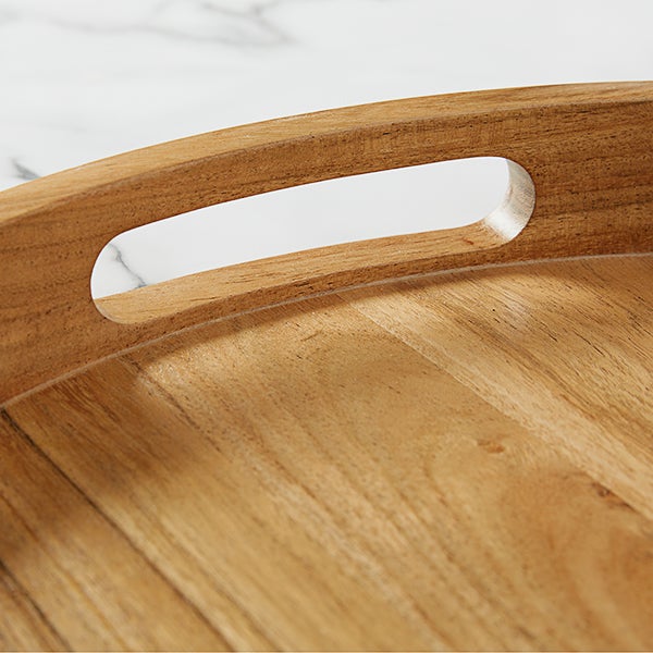 Classic Kitchen Wooden Round Serving Tray