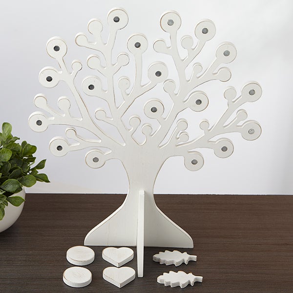 Family Tree Wood Leaf Magnets- Set of 6