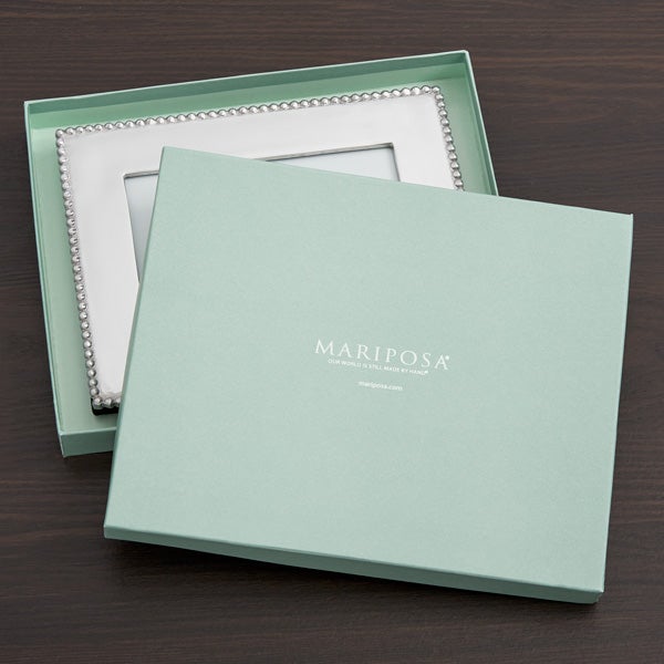 Mariposa® String of Pearls Personalized Wedding Photo Frame- 4x6