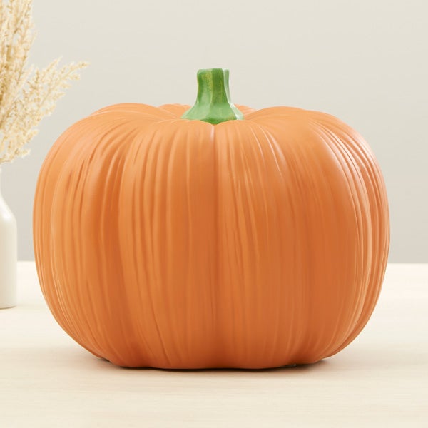 Jack-o'-Lantern Personalized Light Up Resin Pumpkin