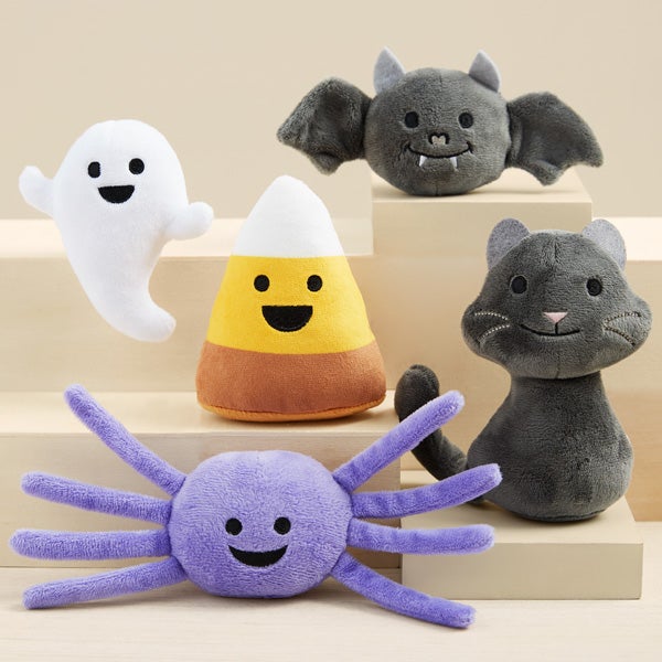Playful Pumpkin Embroidered Plush Halloween Mini Playset