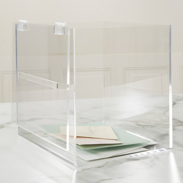 Elegant Couple Personalized Acrylic Card Box