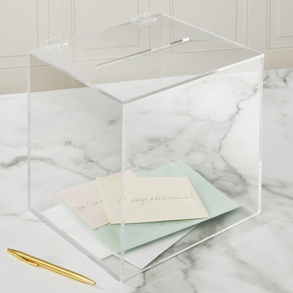 Elegant Couple Personalized Acrylic Card Box