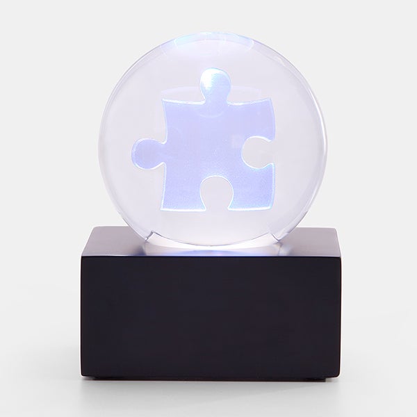 Engraved Lighted Puzzle Globe