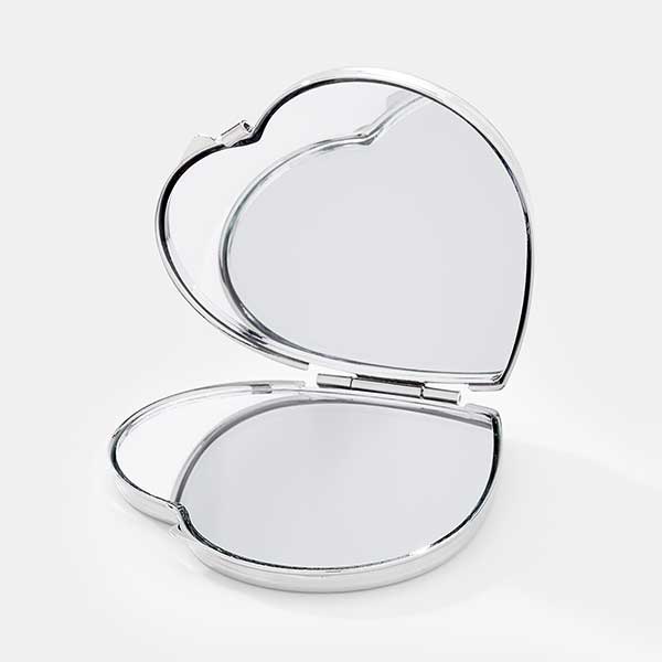 Engraved Heart Compact Mirror
