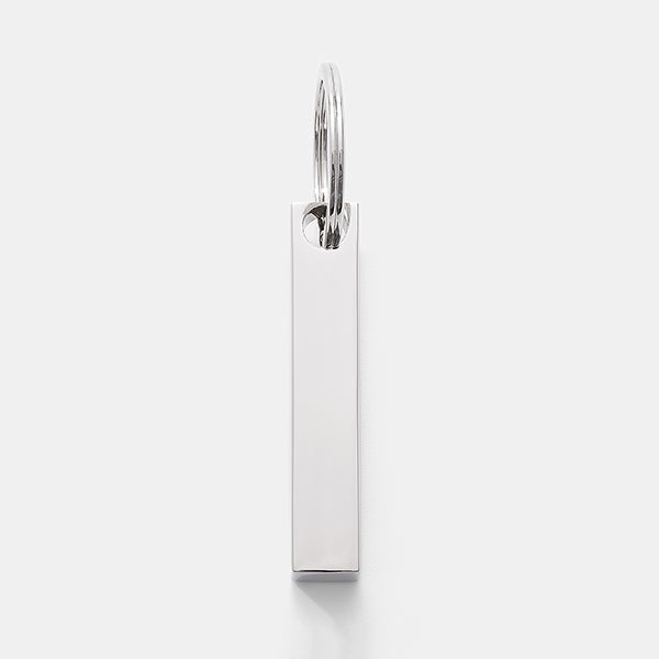 Engraved Romantic Vertical Bar Keychain