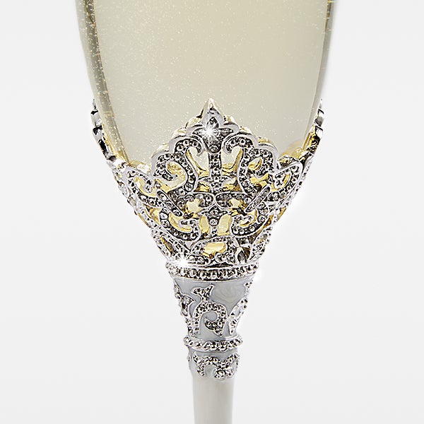 Engraved Wedding Cathedral Flute Set