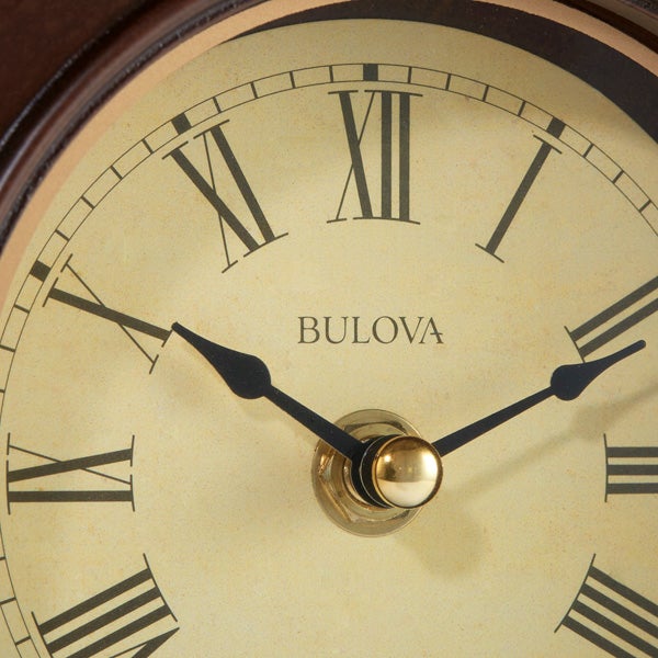 Engraved Bulova Hardwick Arch Milestone Clock