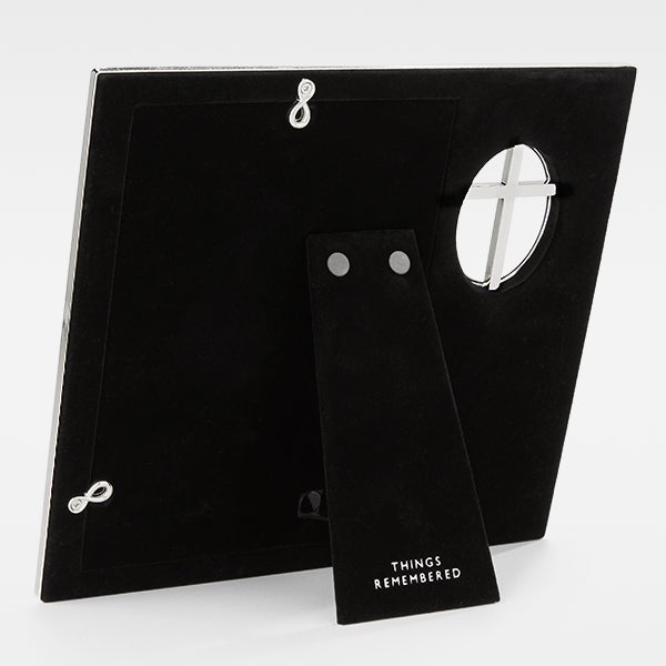 Engraved Beaded Cross Frame