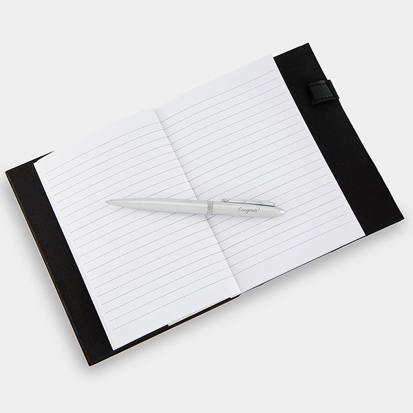 Engraved Silver Metal Journal