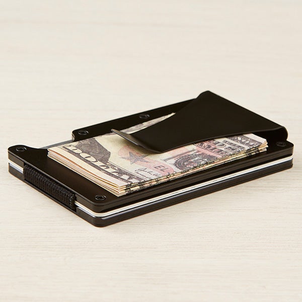 Write Your Own Engraved Black Metal Wallet