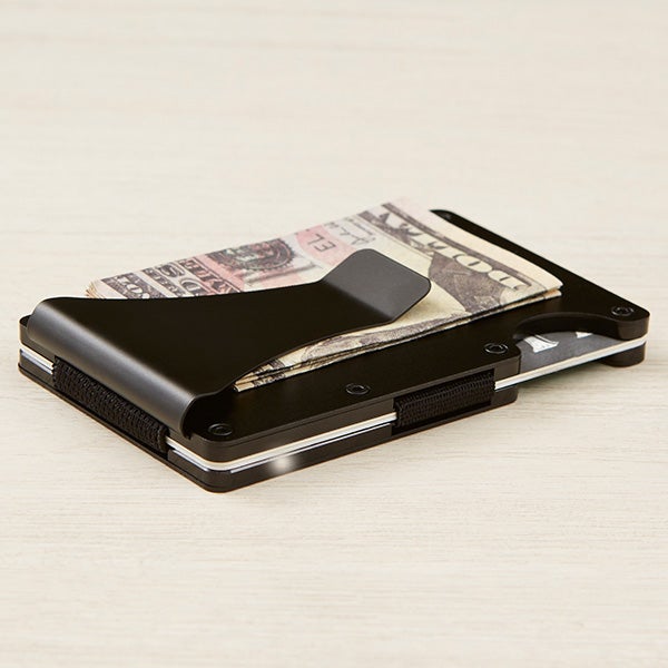 Write Your Own Engraved Black Metal Wallet