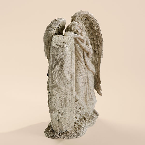 Light Up Memorial Angel Solar LED Garden Stone