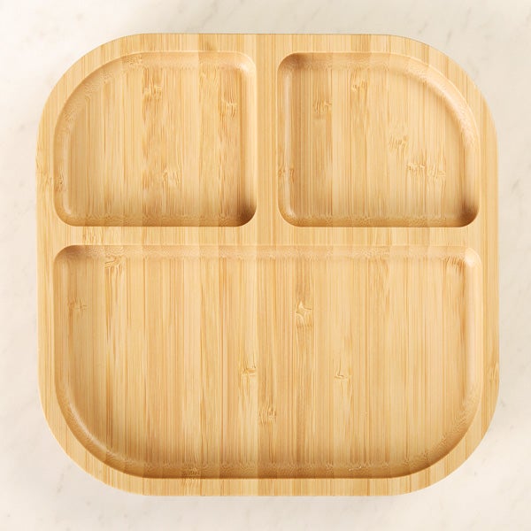 Personalized Baby Bamboo Dinnerware Set - Plate, Cup, Utensils