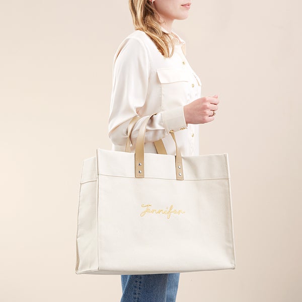Write Your Own Embroidered Canvas Tote Bag