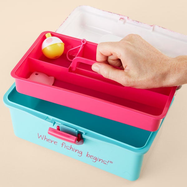 Personalized Girls Pink Camo Tackle Box