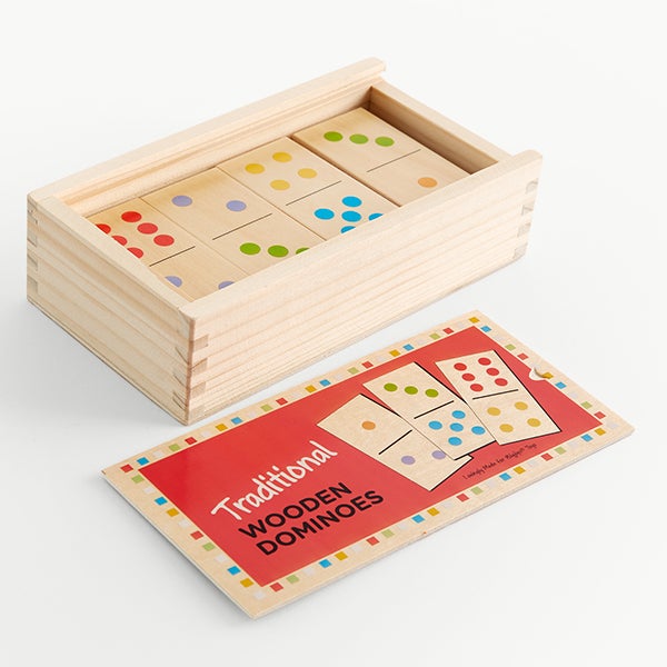 Personalized Kids Traditional Wooden Dominoes