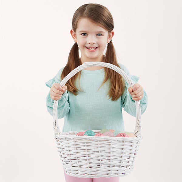 White Wicker Easter Basket