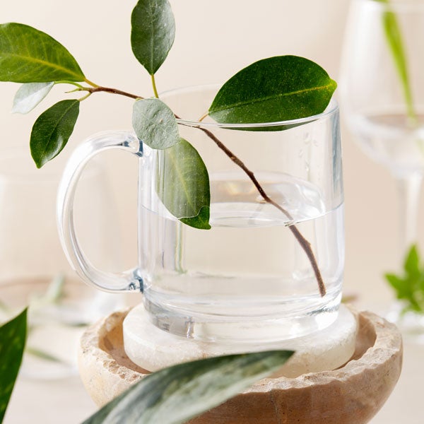 Initial Brew Engraved 12.5oz Glass Wide Mug