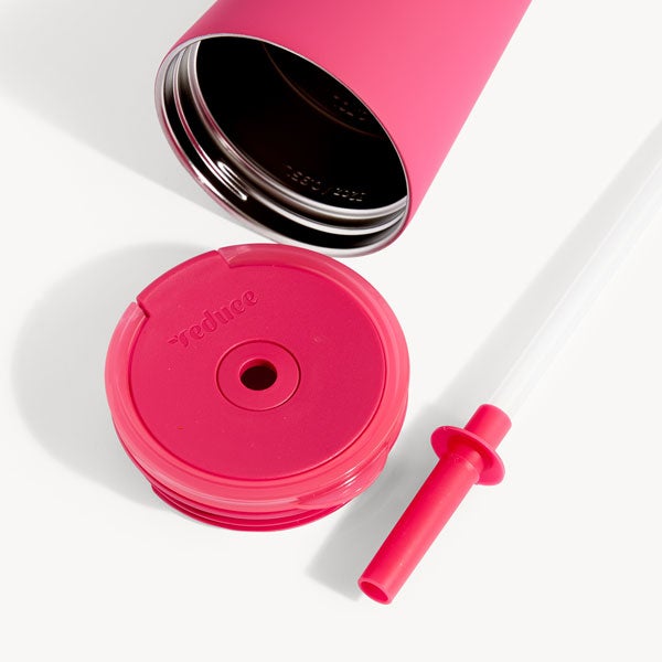 Personalized Initial Reduce Halo Tumbler - Dragon Fruit Pink