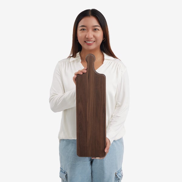 Signature Engraved Walnut Paddle Serving Board
