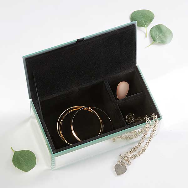 Personalized Mirrored Jewelry Boxes - Your Own Message