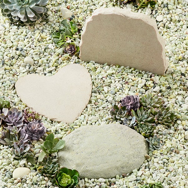 Cardinal Memorial Personalized Heart Garden Stone