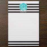 Personalized Notepads - Modern Stripe Design