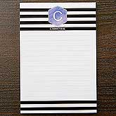 Personalized Notepads - Modern Stripe Design
