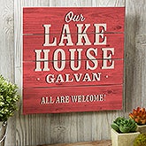 Home Away From Home 12x12 Personalized Shiplap Signs - For The Home